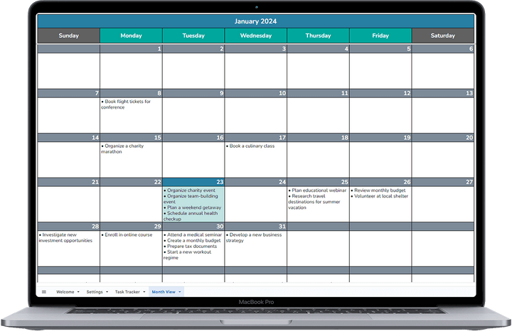 Task Tracker Spreadsheet Template