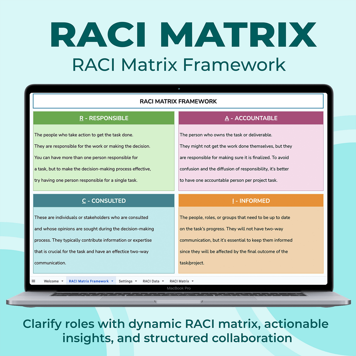 RACI Matrix Spreadsheet Template
