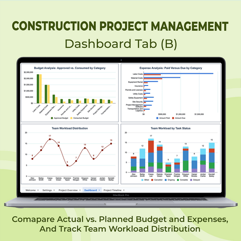 Construction Project Management Spreadsheet Template