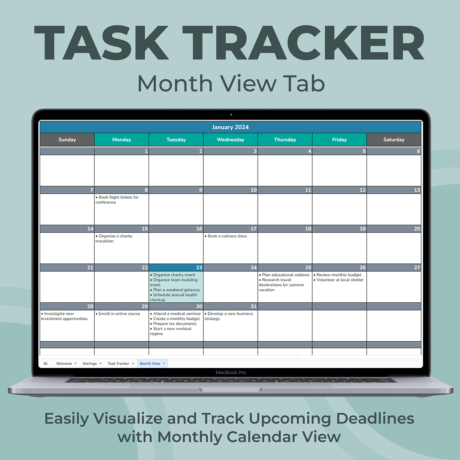 Task Tracker Spreadsheet Template