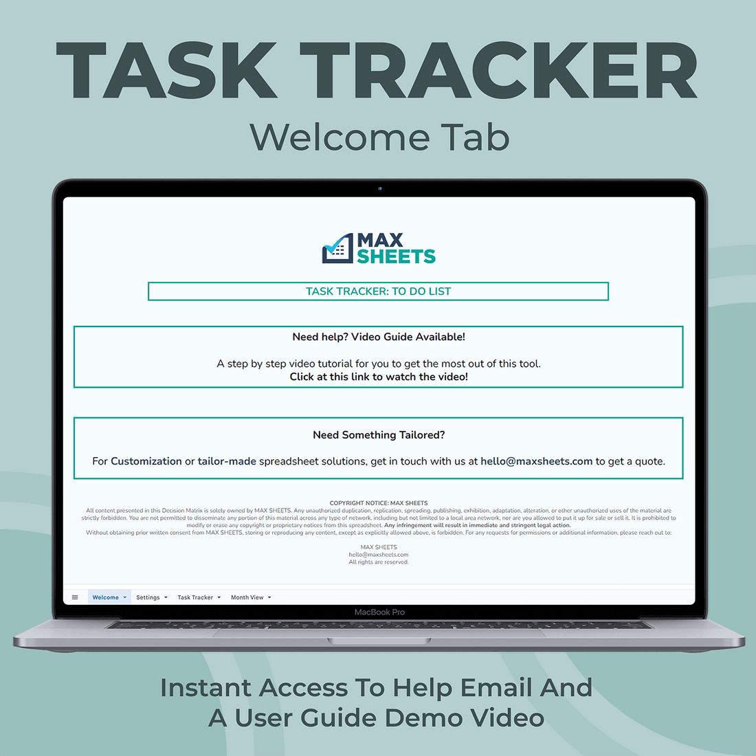 Task Tracker Spreadsheet Template