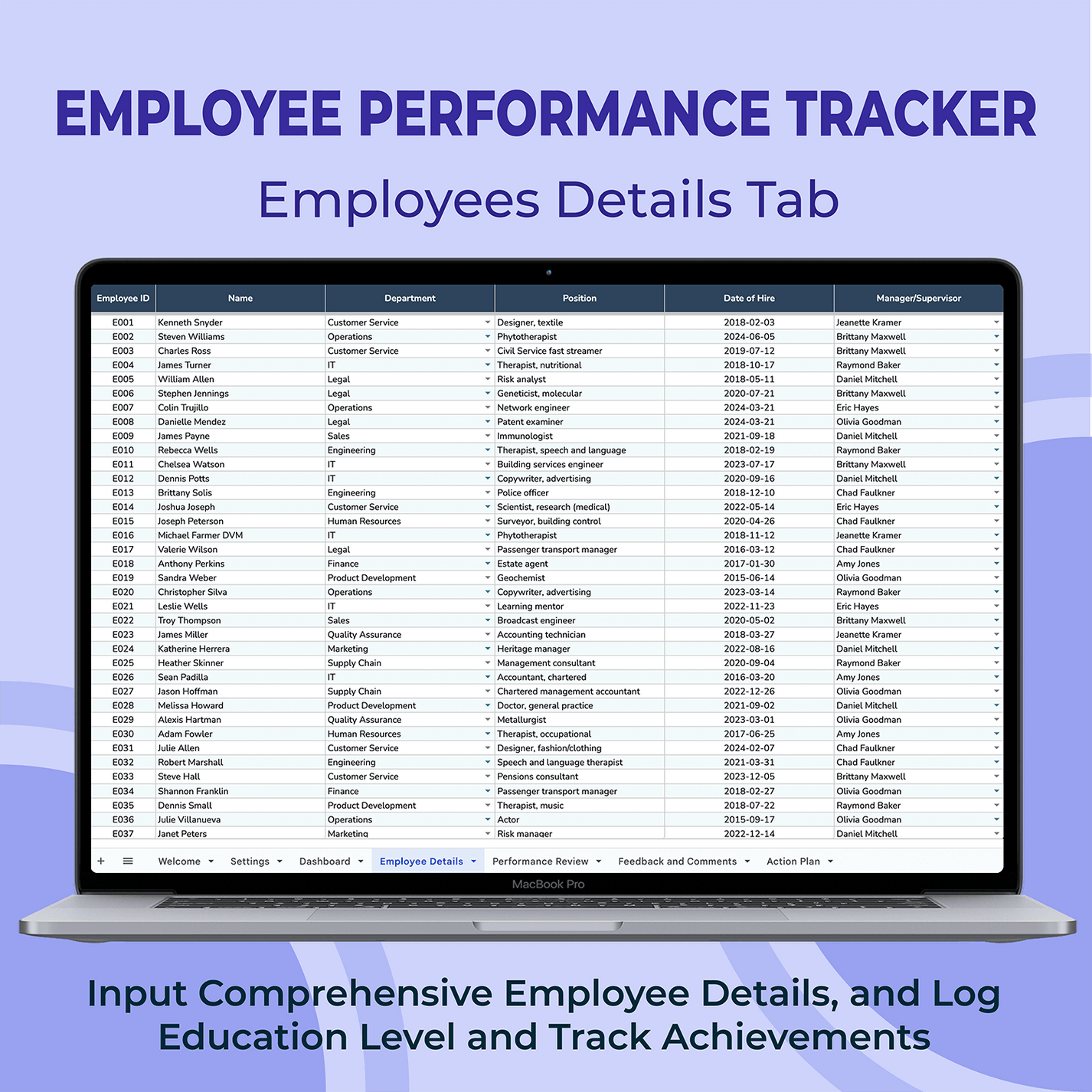 Employee Performance Tracker Template